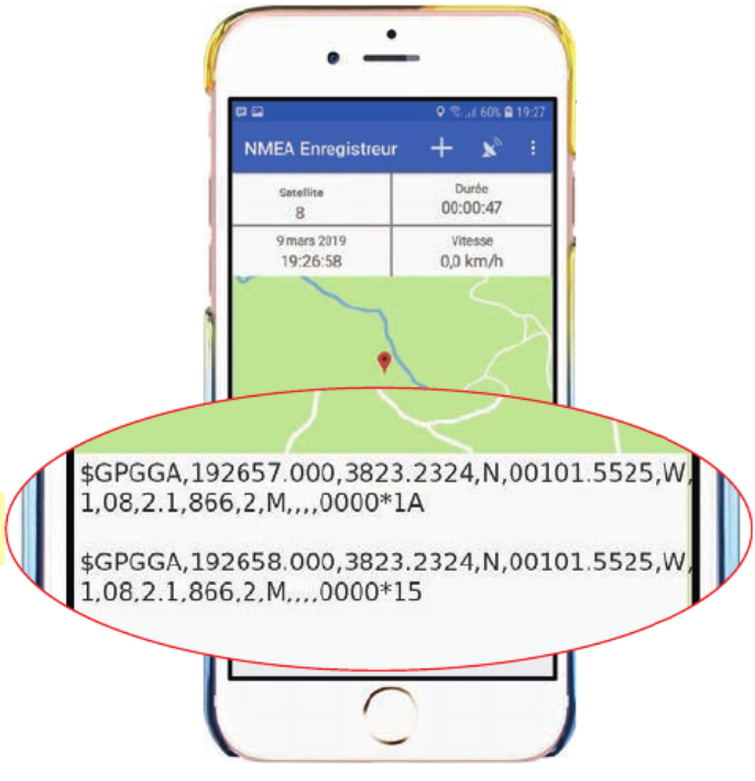 Trame NMEA [Enseignement SNT module "Localisation, cartographie et mobilité"]